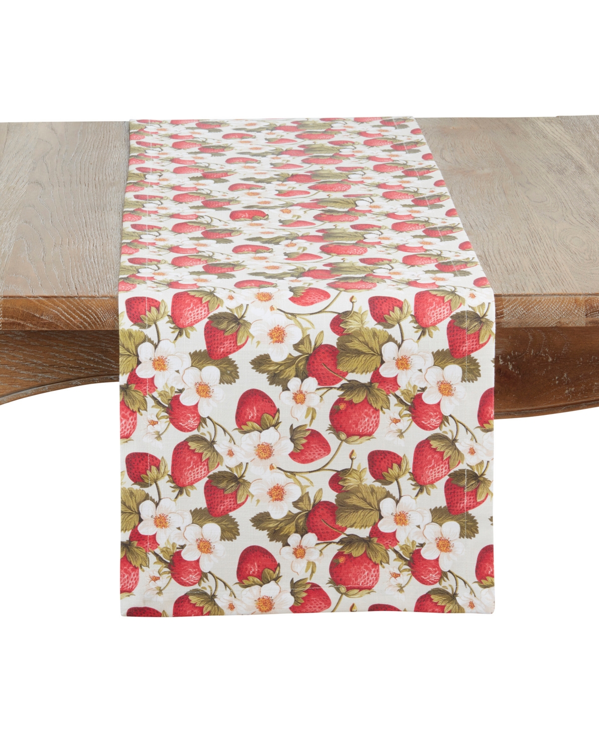 Click here for Saro Lifestyle Breezy Juicy Strawberry Table Runne... prices