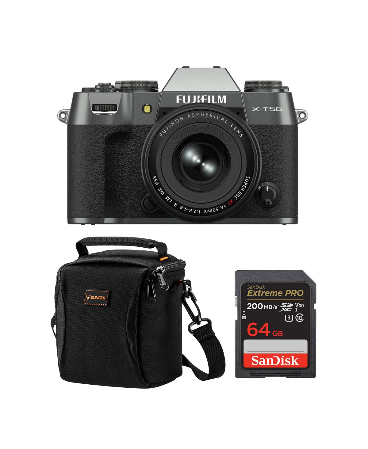 Click here for Fujifilm X-T50 Mirrorless Camera  Charcoal Silver... prices