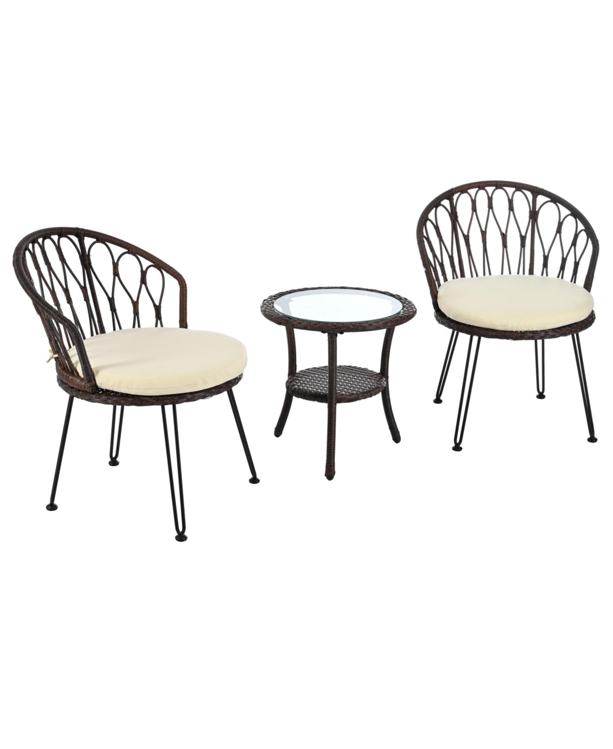 Click here for Mondawe Outdoor Leisure Set  2 Rattan Single Chair... prices
