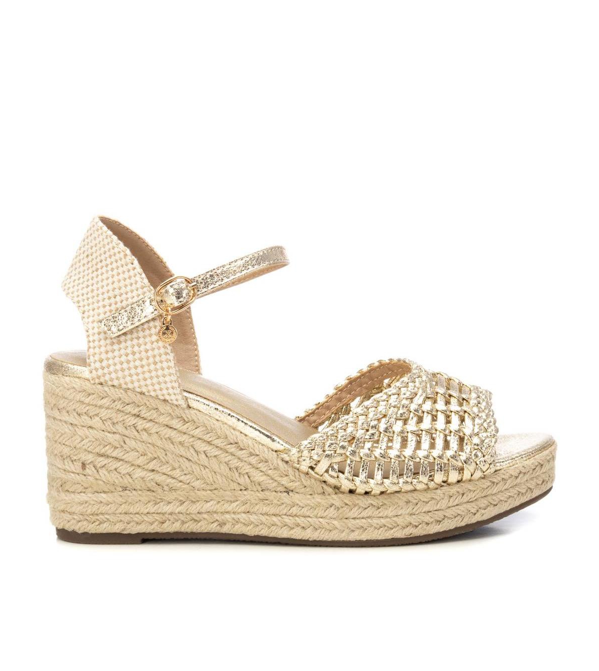 Click here for Womens Raffia Wedge Sandals By Xti - Gold prices