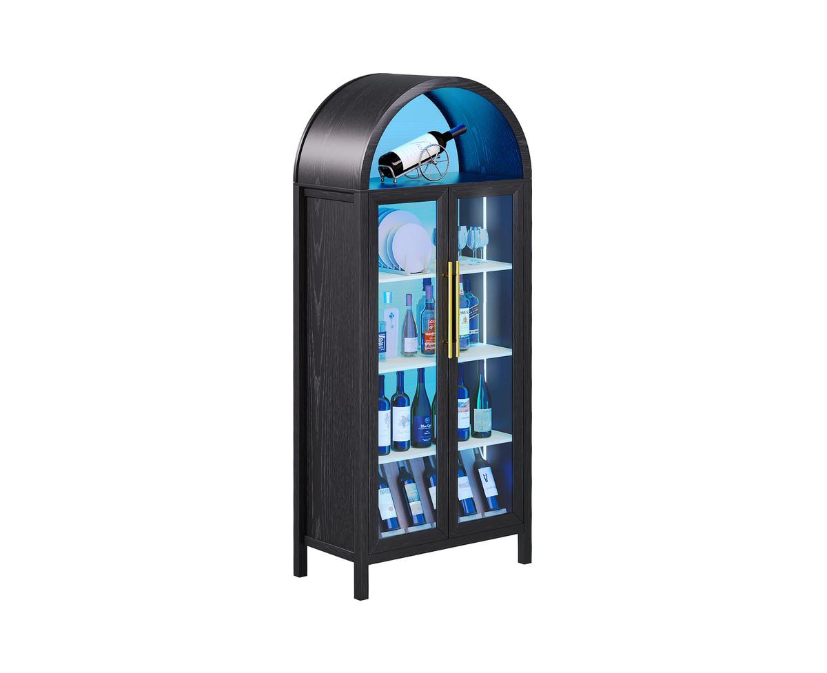 Click here for Vlsrka Curio Cabinet w/ Glass Doors  5-Tier Shelf... prices