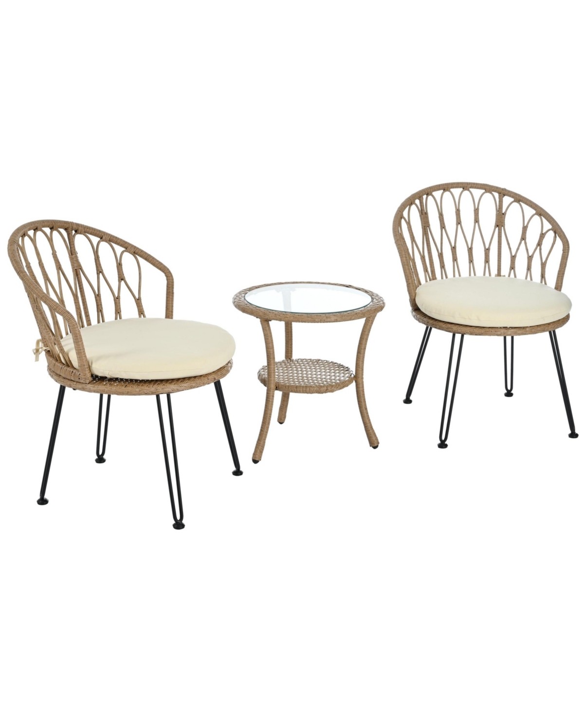 Click here for Mondawe Outdoor Leisure Set  2 Rattan Single Chair... prices
