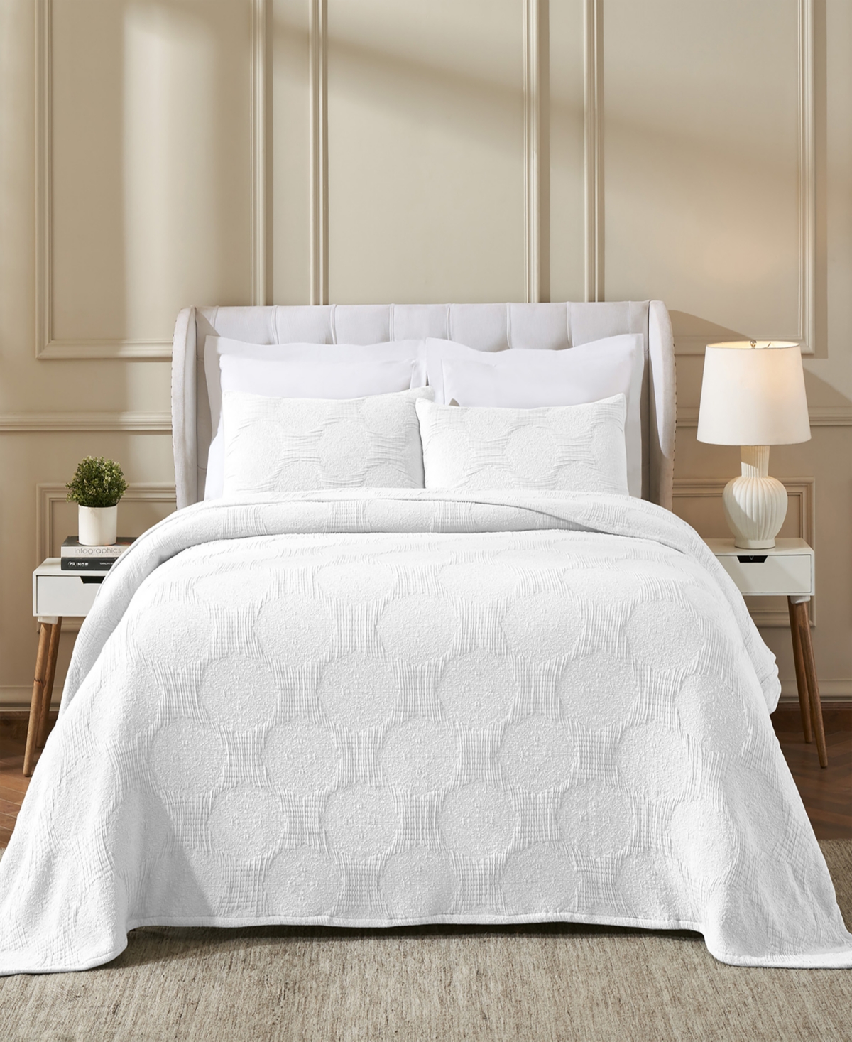 Click here for Superior Tanta Crinkle Woven 3-Pc. Coverlet Set  Q... prices