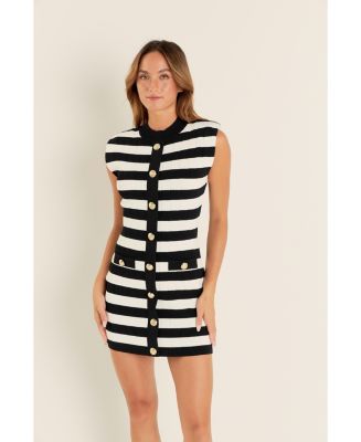 endless rose Women's Mock Neck Striped Mini Dress - Macy's