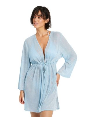 LSCN by LASCANA Women's Metallic Cover up Beach Dress - Macy's