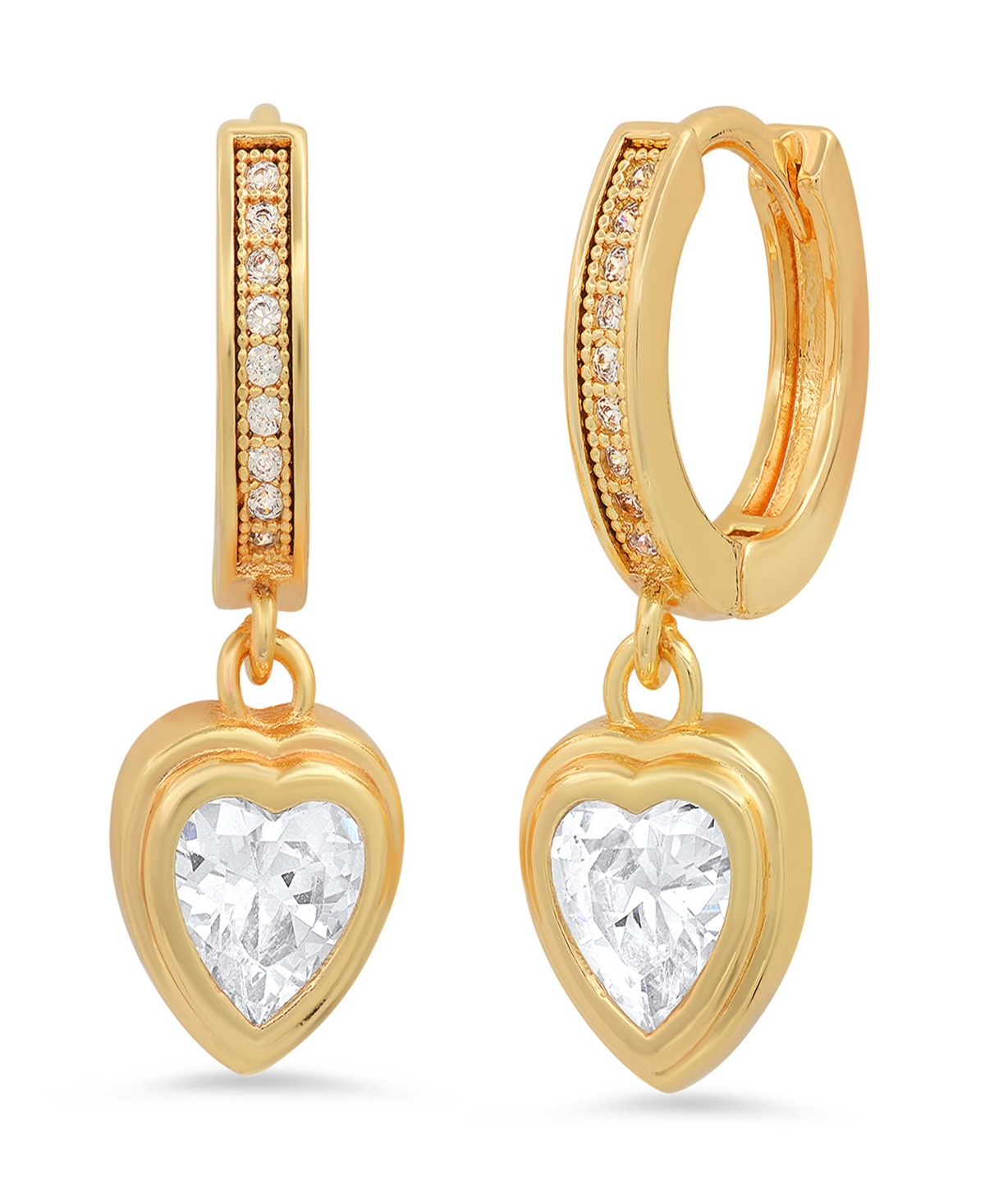Click here for Steeltime Womens Brass Simulated Diamonds Dangling... prices