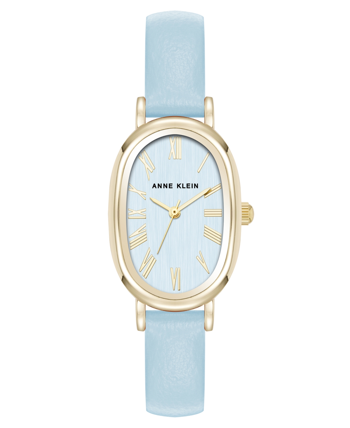 Click here for Anne Klein Womens Quartz Oval Light Blue Polyureth... prices