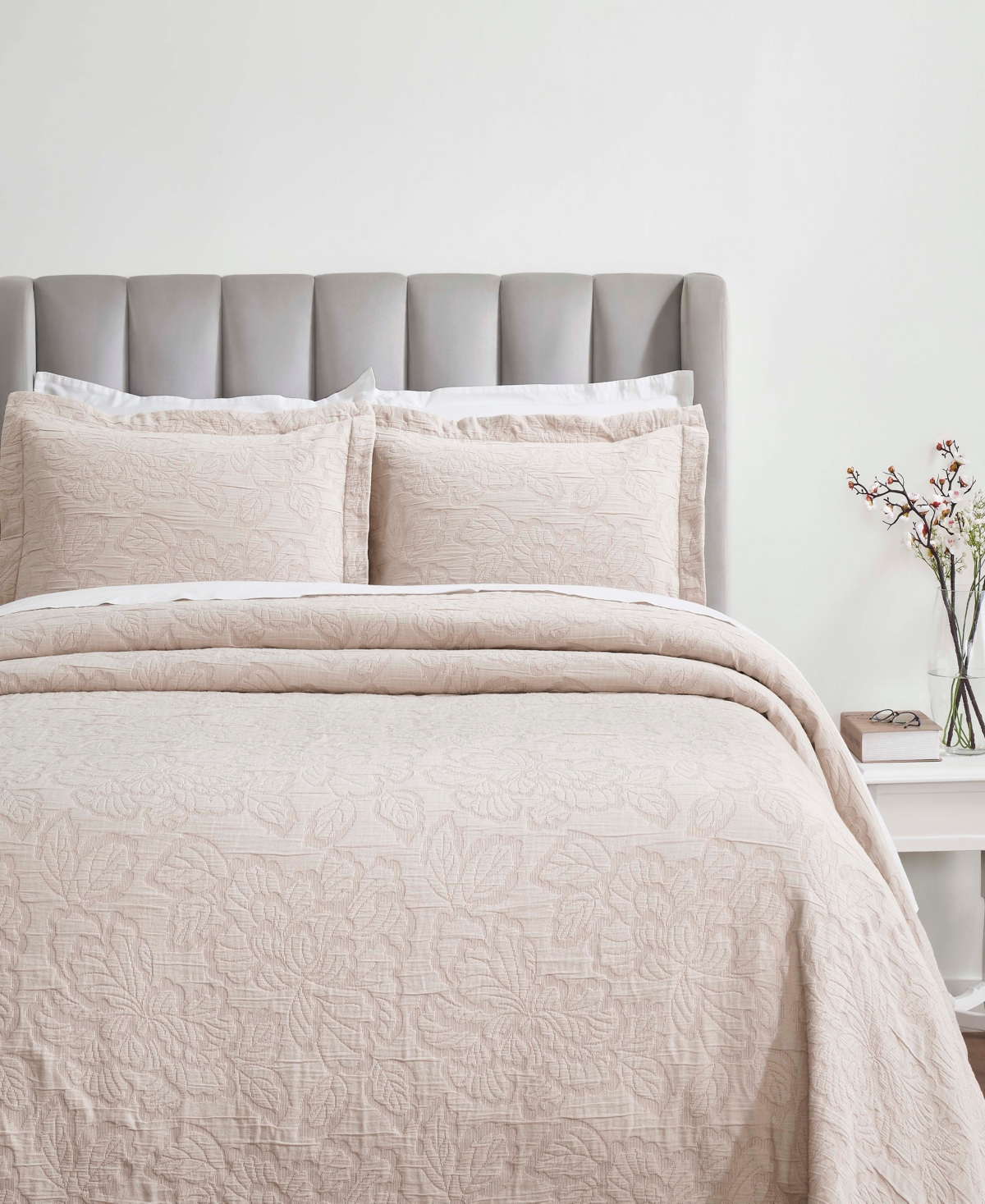 Click here for Superior Hibiscus Cotton Matelasse Woven 3-Pc. Bed... prices