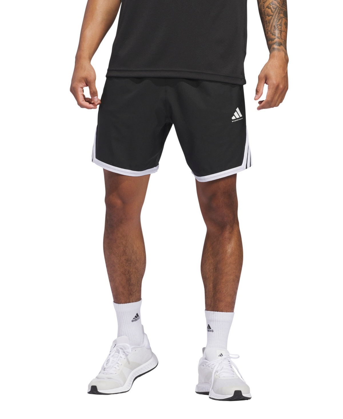 Click here for adidas Mens 3-Stripes Logo Shorts - Black  White prices