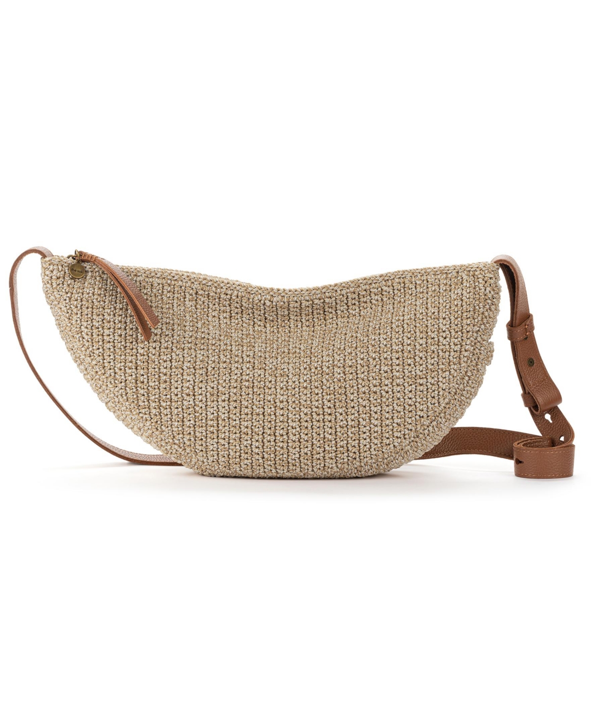 Click here for The Sak Tess Crochet Mini Sling Bag - Wood Static prices