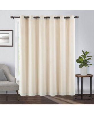 Heavyweight Wide Width 84-Inches Velvet Curtains Grommet Top (Single ...