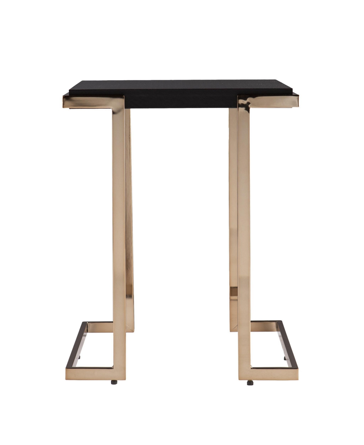 Click here for 24" Black Geometric Metal Square End Table -... prices