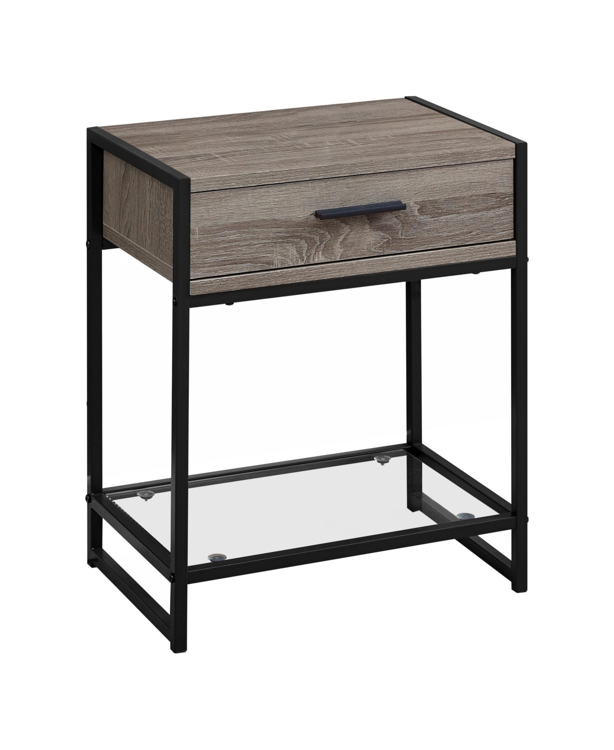 Click here for Contemporary End Table with Glass Top  Metal Frame... prices