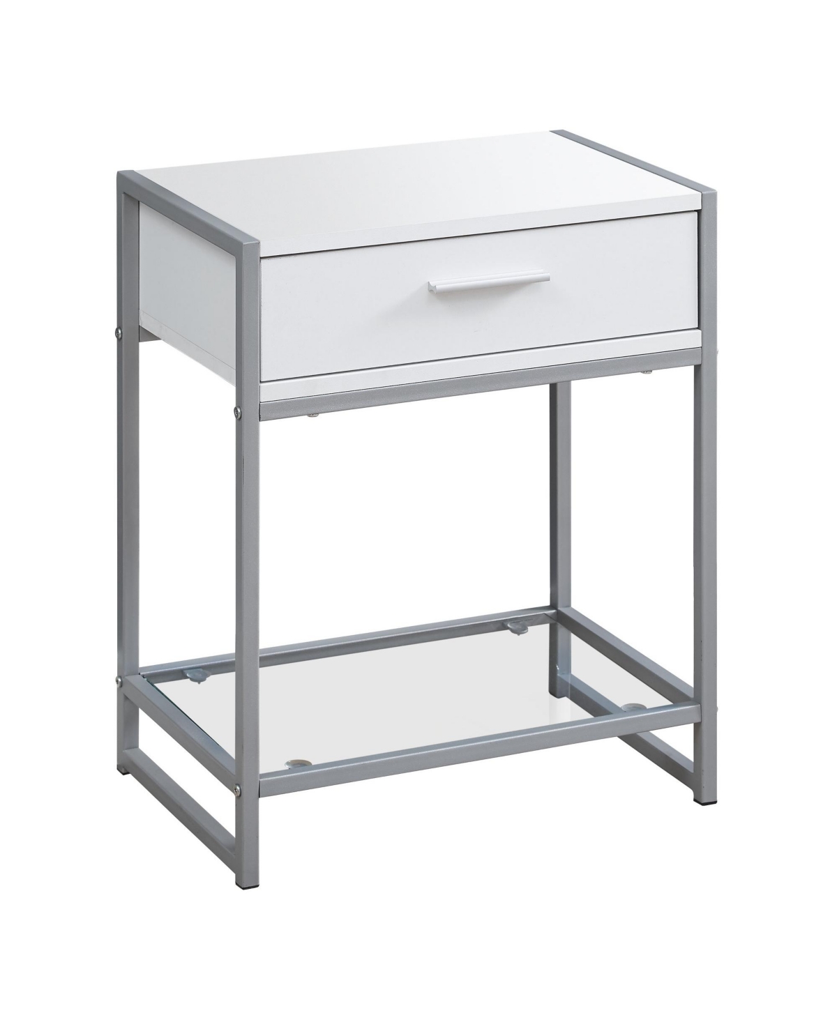 Click here for Contemporary End Table with Glass Top  Metal Frame... prices