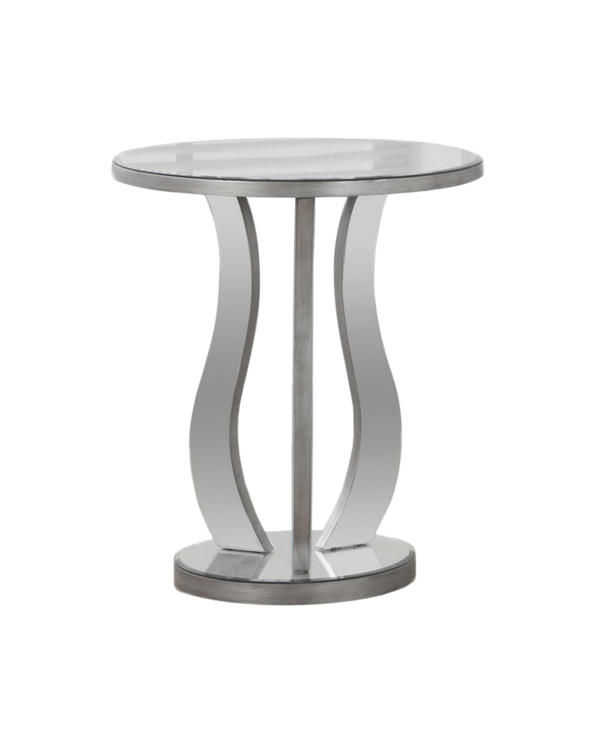 Click here for Modern Farmhouse End Table with Glass Top and Glas... prices