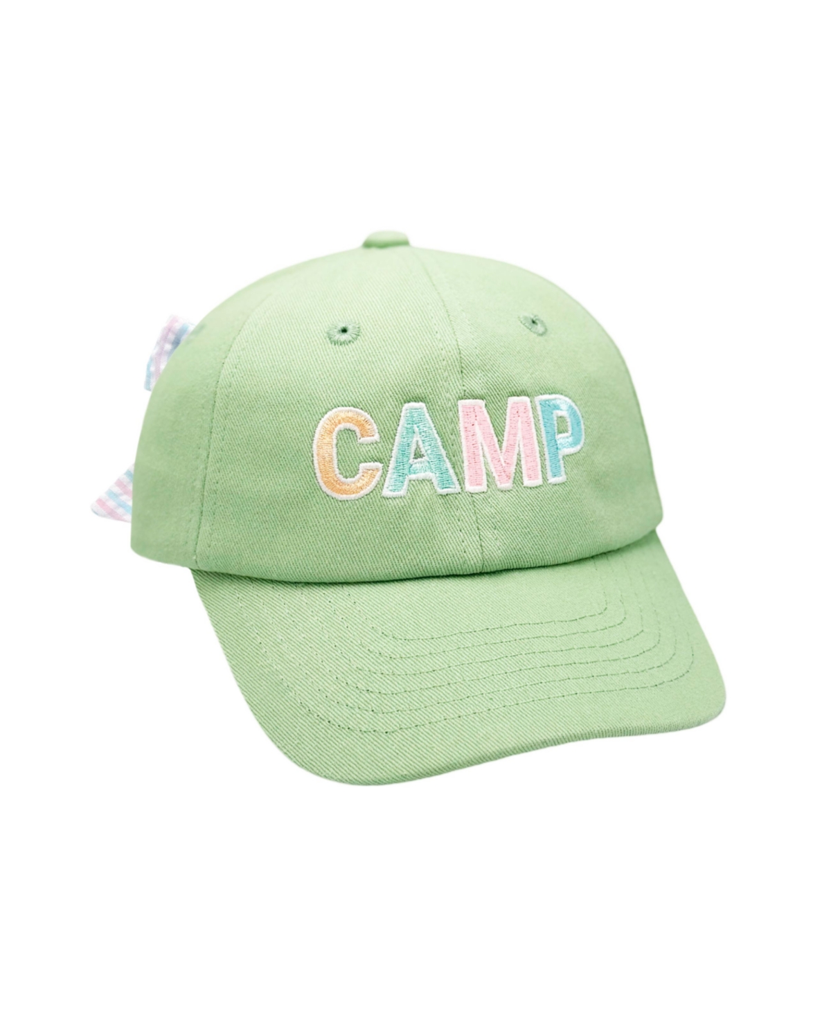 Click here for Bits & Bows Girls Camp Bow Baseball Hat - Green prices