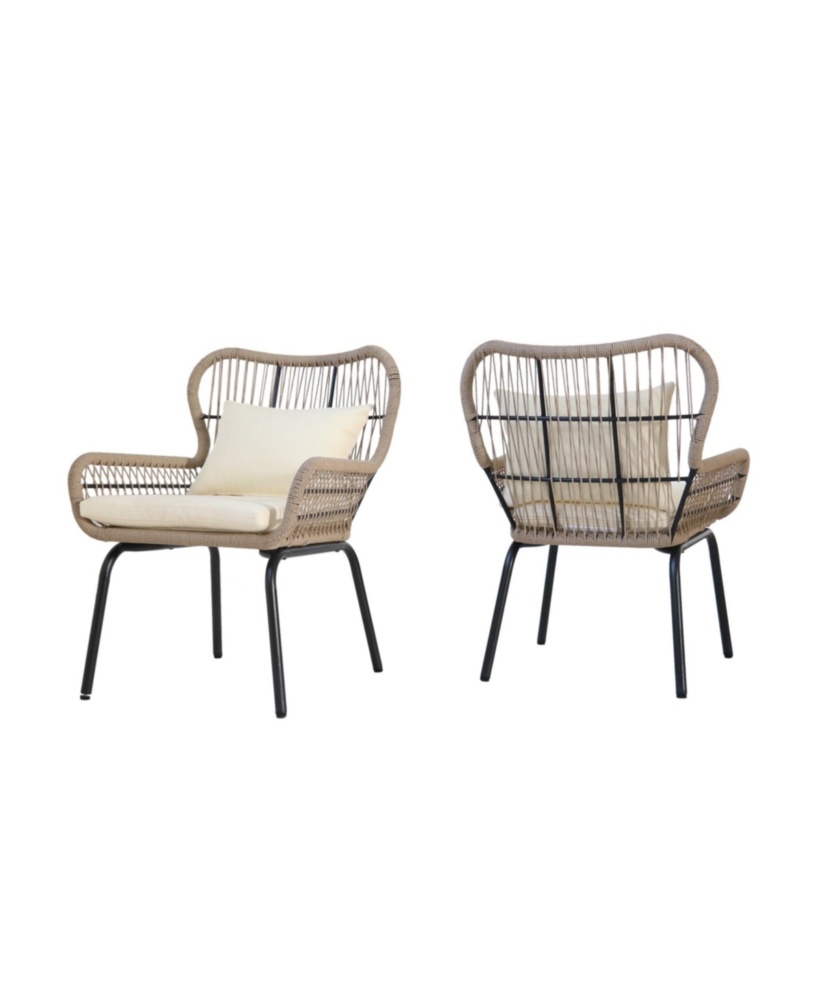 Click here for 2-piece braided rope outdoor club lounge chair for... prices