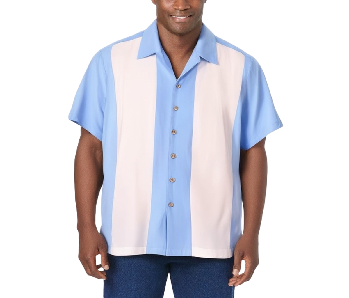 Click here for KingSize Big & Tall Colorblock Camp Shirt - Light... prices