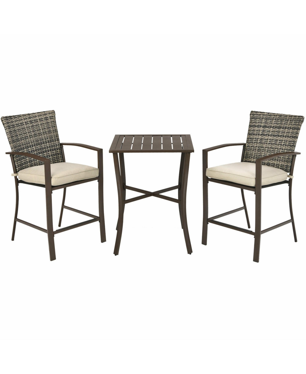 Click here for Gymax 3PCS Patio Bar Set Outdoor Conversation Furn... prices