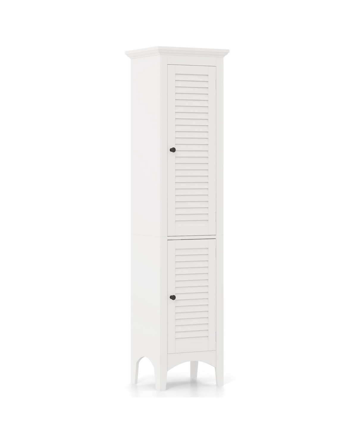 Click here for Tall Bathroom Floor Cabinet with Shutter Doors and... prices