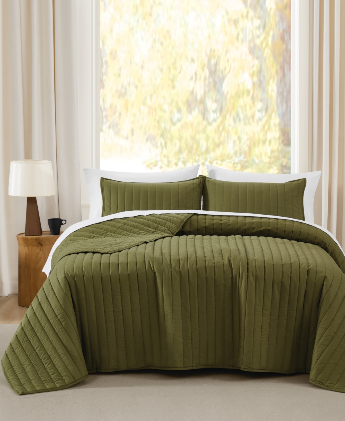 Click here for Brooklyn Loom Oversized Cotton Percale 3-Pc. Quilt... prices