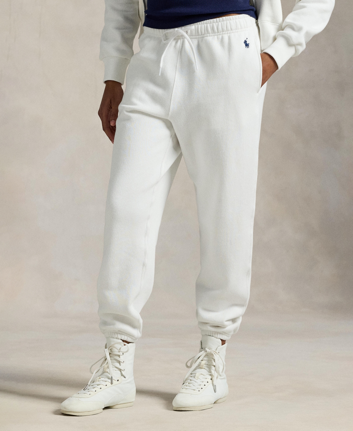 Polo Ralph Lauren Womens Fleece Drawstring Sweatpants - White