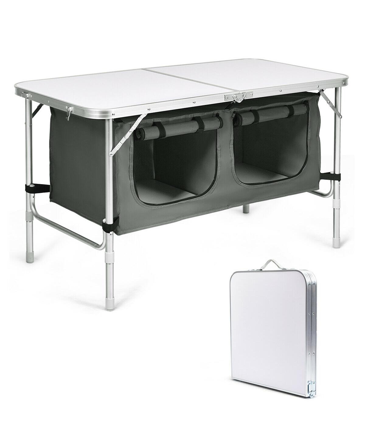 Click here for Gymax Folding Camping Table Aluminum Height Adjust... prices