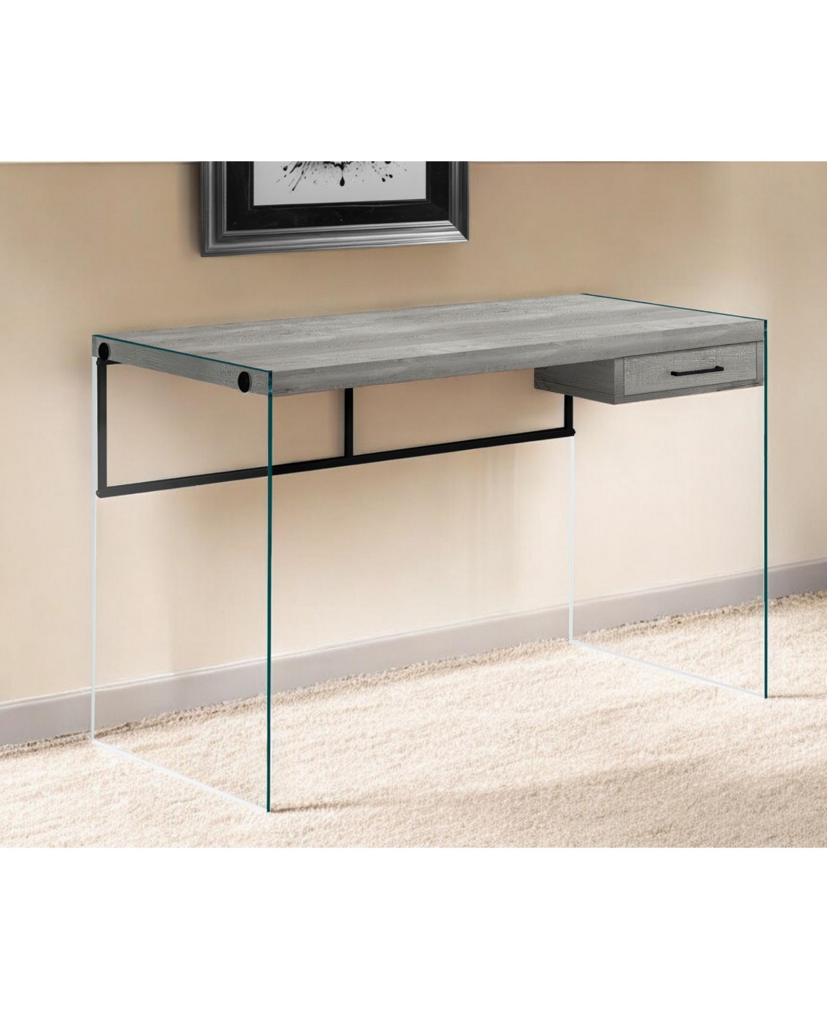Click here for 24" Grey and Clear Computer Desk - Multi prices