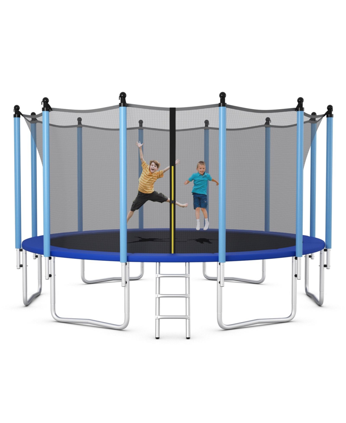 Click here for Outdoor Trampoline with Safety Closure Net - Blue prices