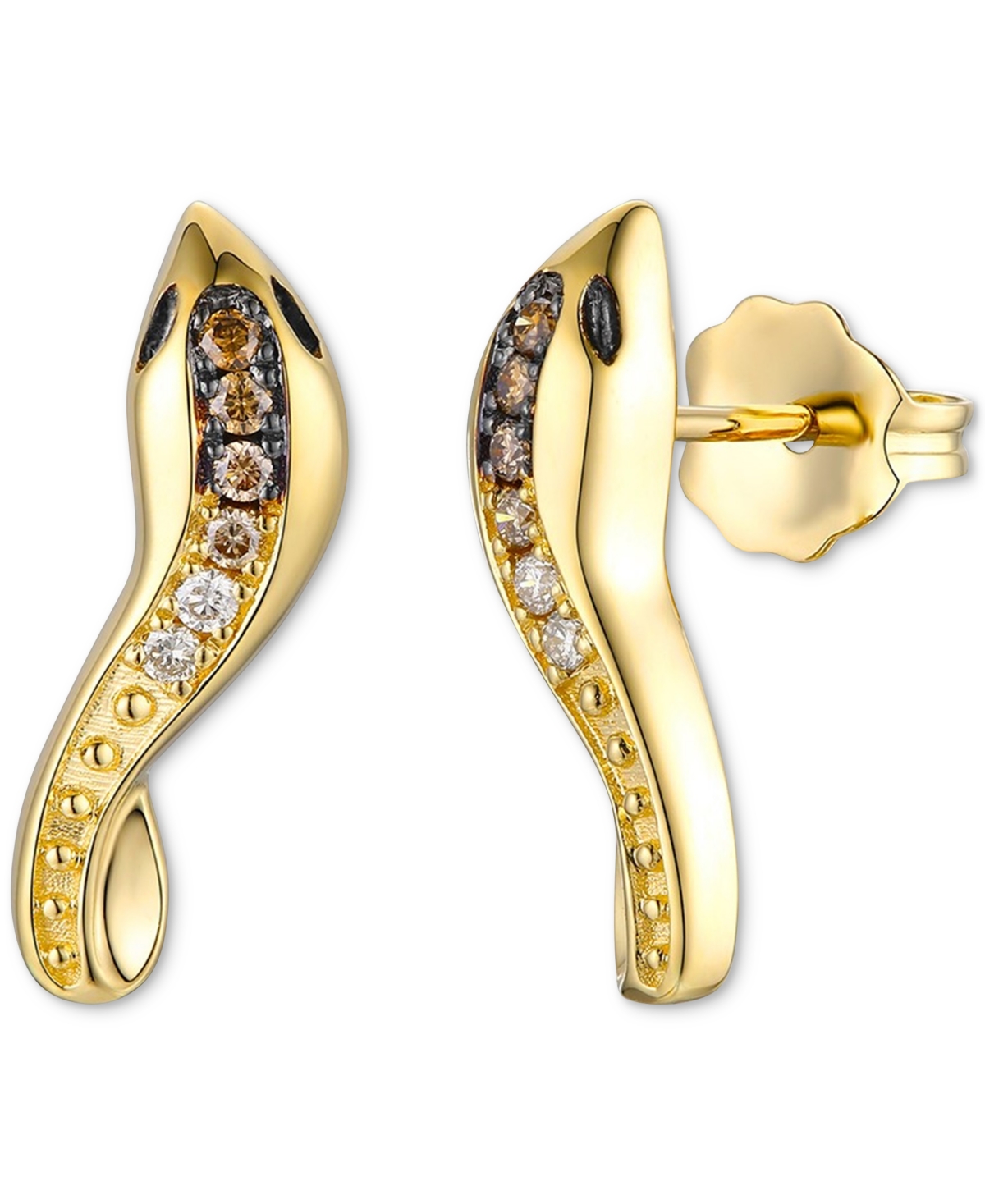 Click here for Le Vian Chocolate Ombre Diamond Swirl Stud Earring... prices