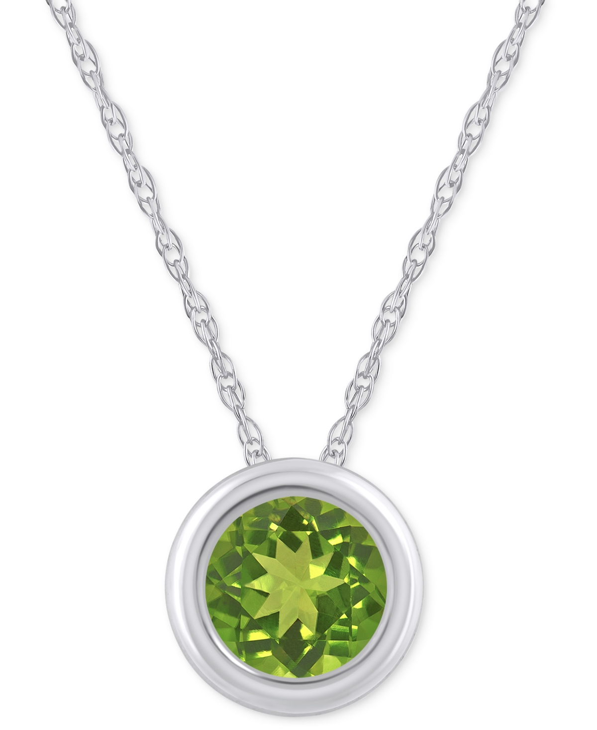 Click here for Gemstone Round 18 Pendant Necklace in 10k Yellow G... prices