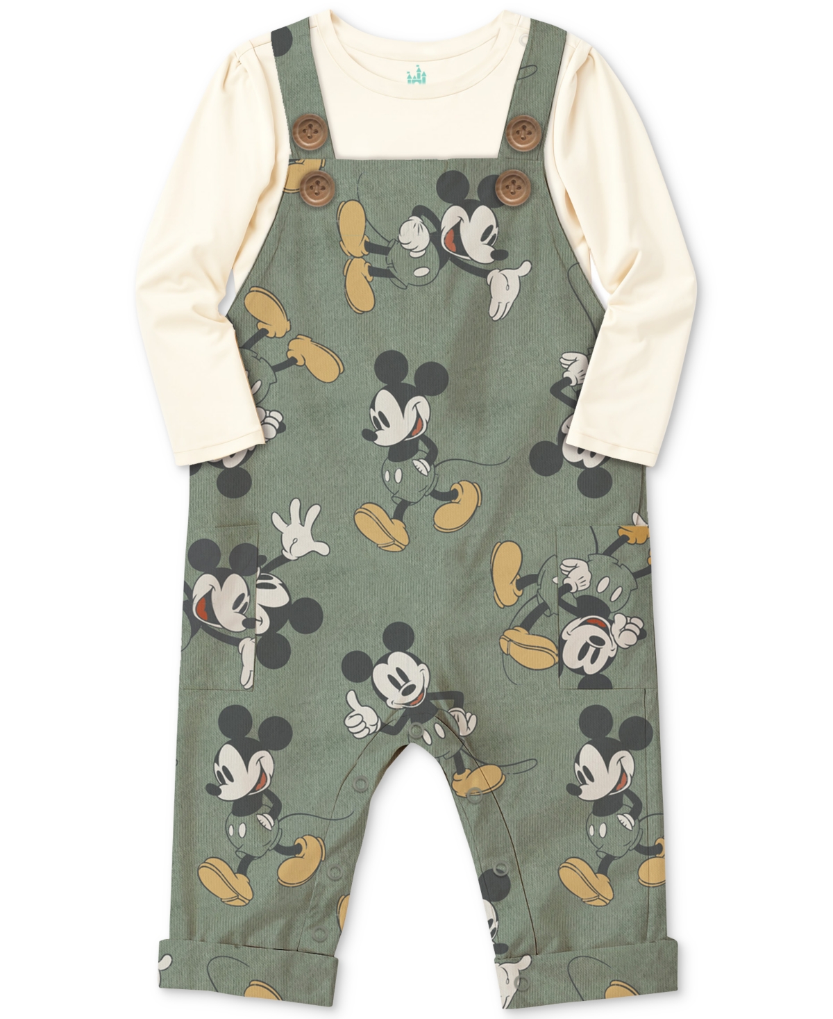 Click here for Disney Baby Boys Mickey Mouse Overalls & Top  2 Pi... prices