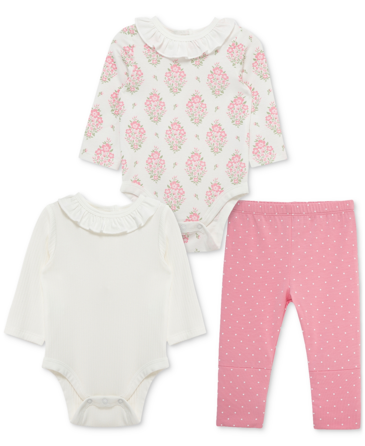 Click here for Little Me Baby Girls Floral Bodysuits & Pants  3 P... prices