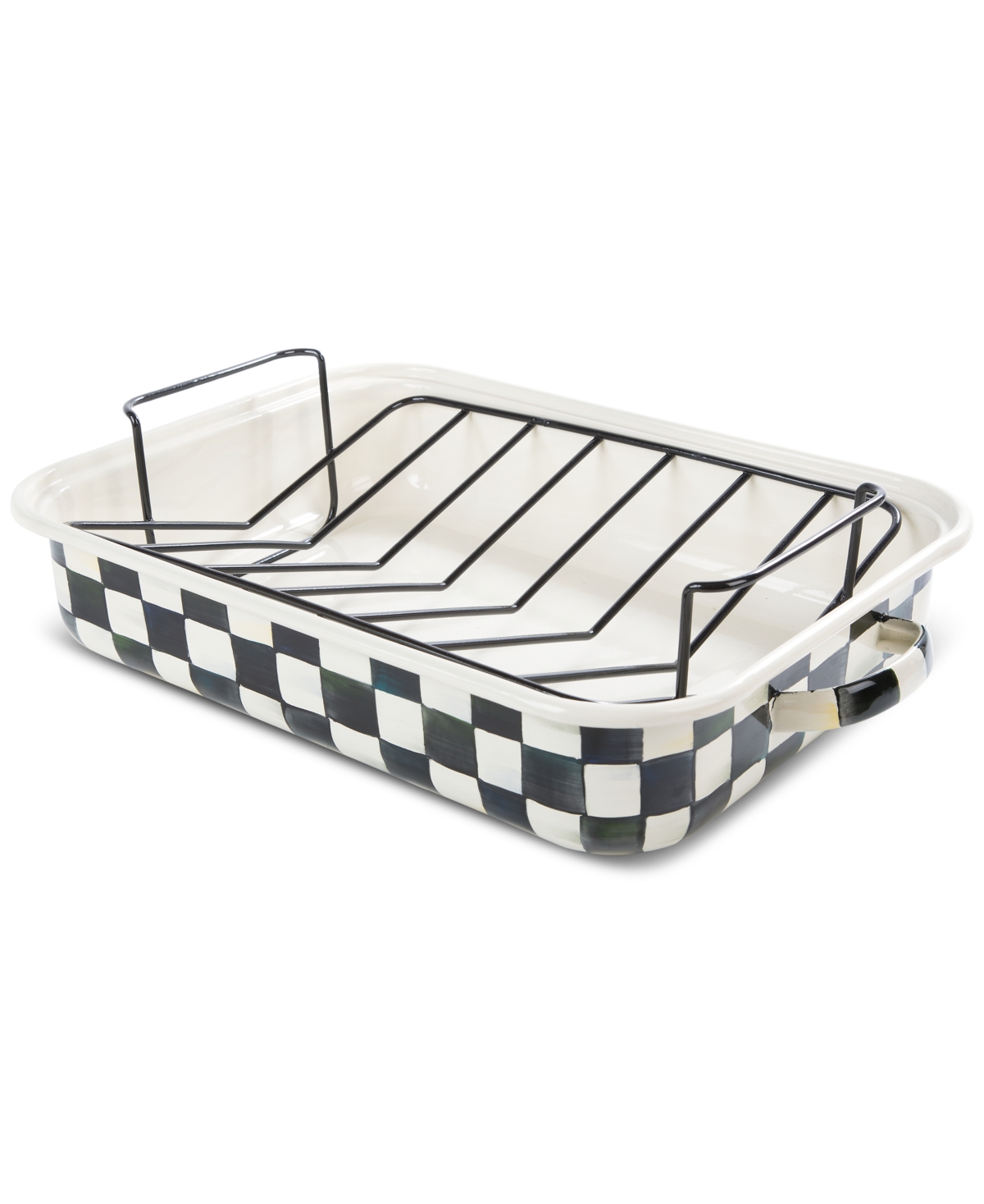Click here for MacKenzie-Childs Courtly Check Roasting Pan with R... prices