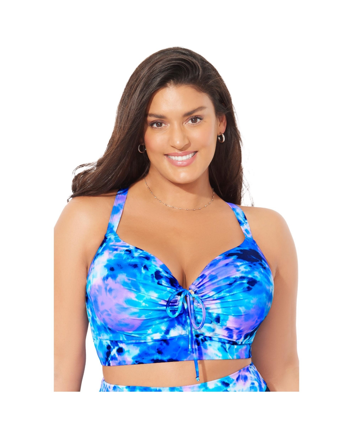 Click here for Swimsuits for All Womens Bra Tie Front Longline Un... prices