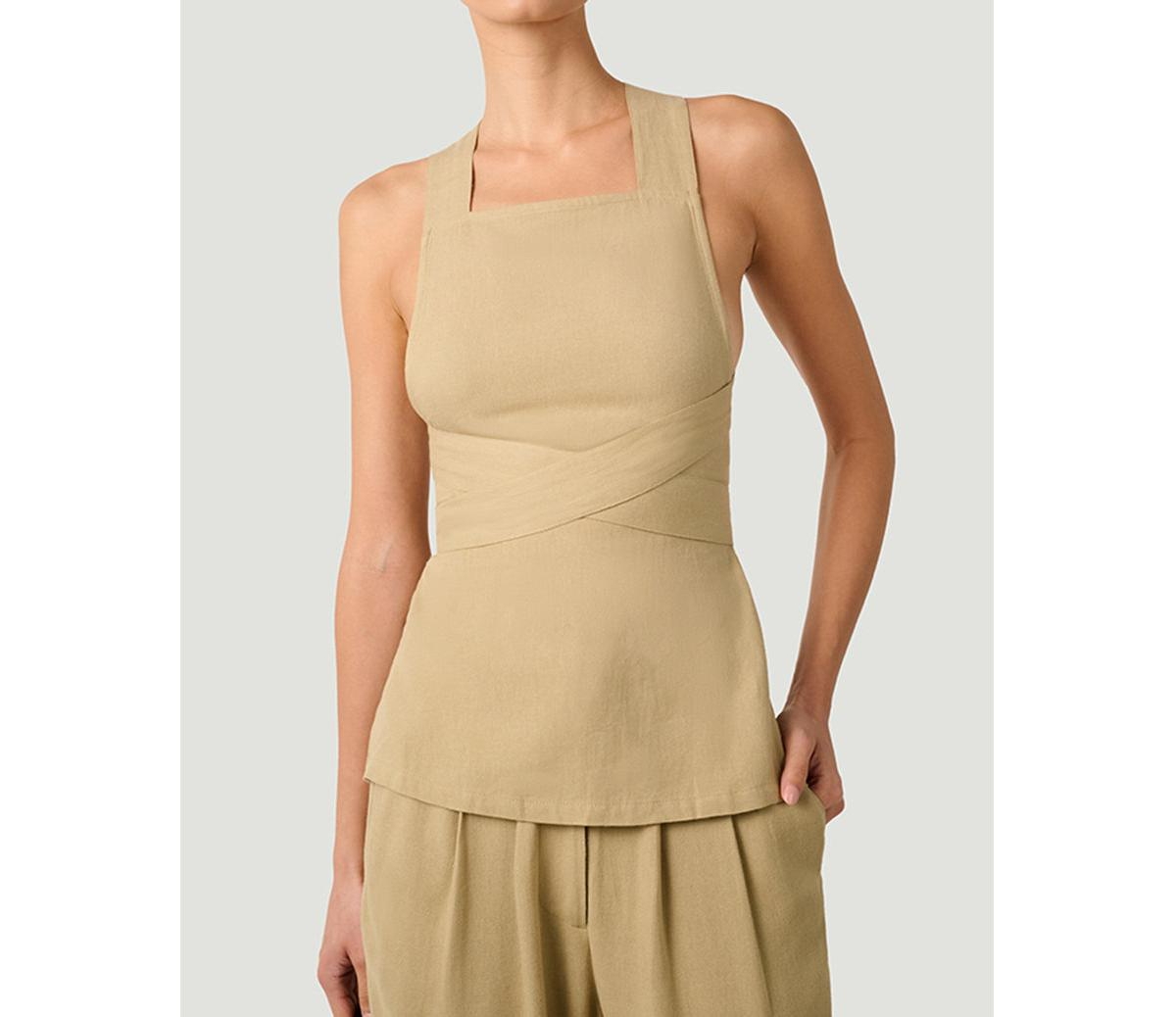Click here for WeWoreWhat Womens Wrap Top - Oat prices
