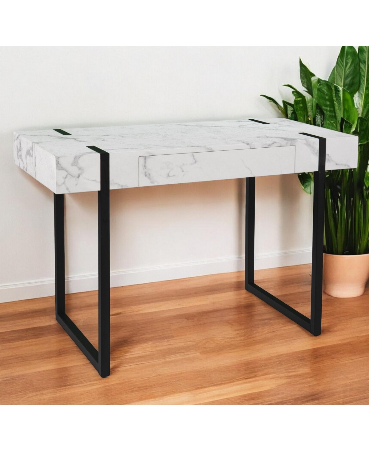 Click here for 45" White and Black Writing Desk - Multi prices