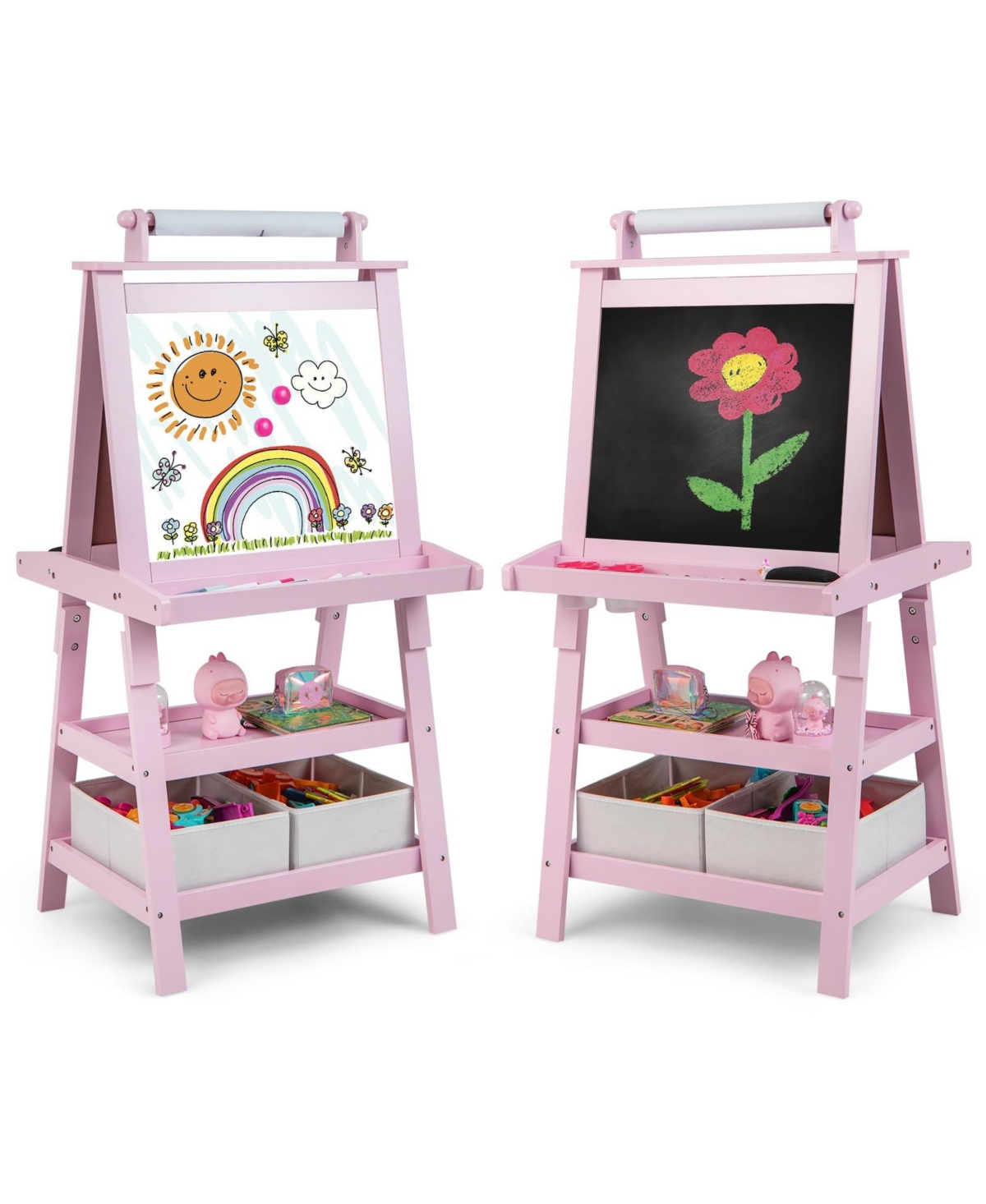 Click here for 3 in 1 Double-Sided Storage Art Easel - Pink prices