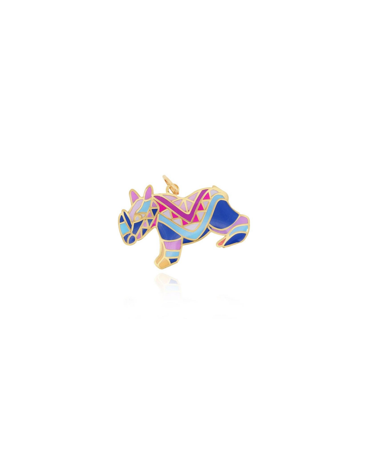 Click here for The Lovery Multicolored Enamel Rhino Charm 14K Gol... prices