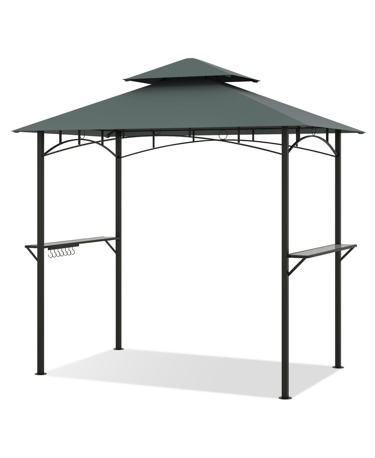 Click here for Outdoor Double-Tiered Grill Gazebo Canopy with 2 S... prices