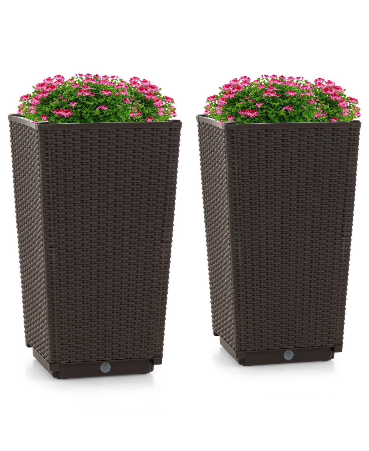 Click here for Outdoor Wicker Flower Pot Set of 2 with Drainage H... prices