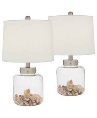 360 Lighting Coastal Accent Table Lamps 20.5" High Set of 2 Small Clear ...