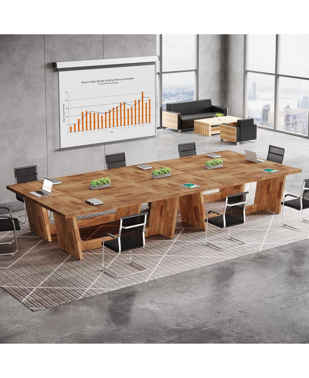 Click here for Tribesigns 6FT Conference Table Set of 4  Rectangu... prices