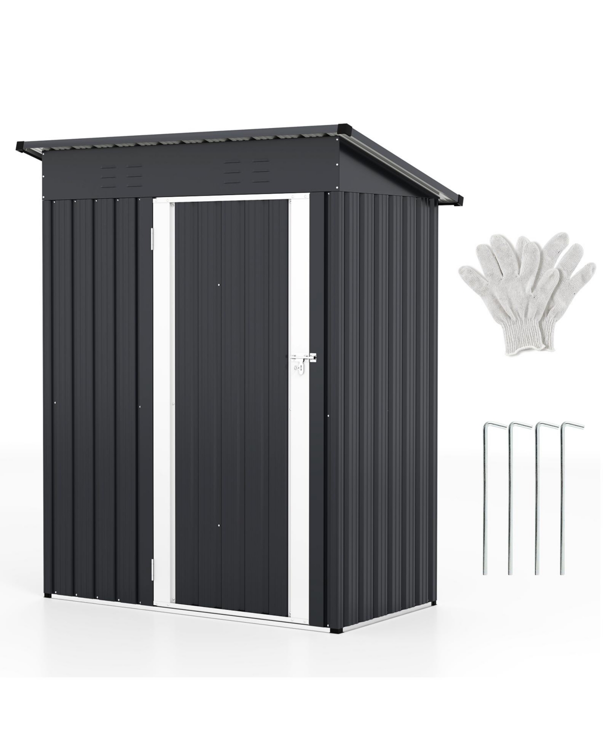 Click here for 5 x 3 Feet Outdoor Storage Shed with Sloped Roof a... prices