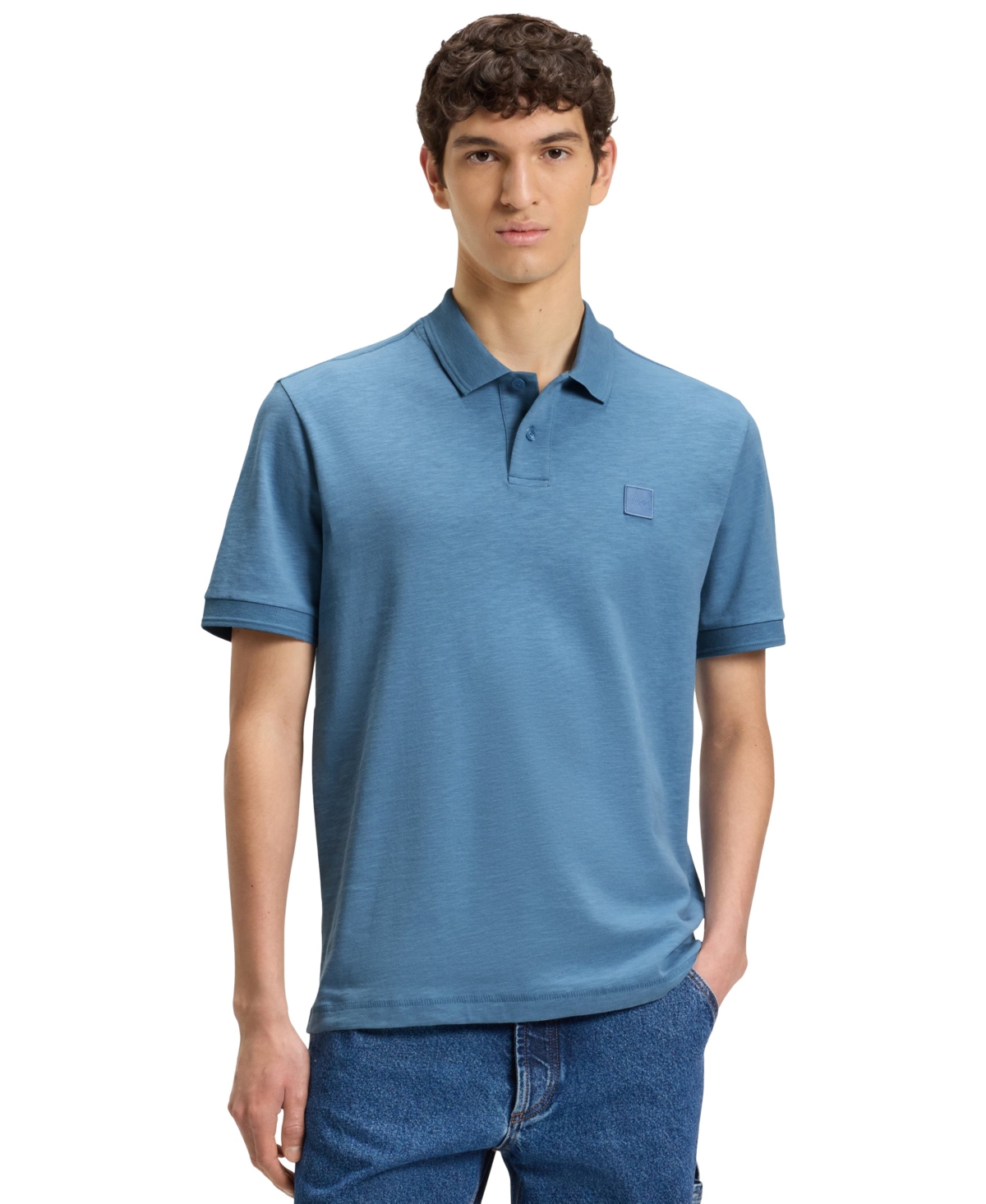 Click here for Boss by Hugo Boss Mens Logo Badge Slub Cotton-Line... prices