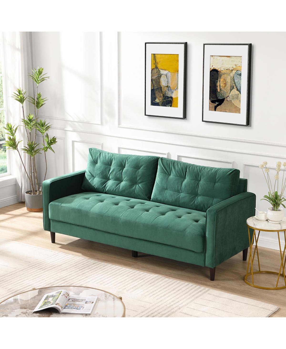 Click here for Streamdale 74" Velvet Sofa 3-Seater  Modern... prices