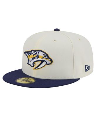 New Era Men's Cream Nashville Predators Chrome Two-Toned 59FIFTY Fitted ...