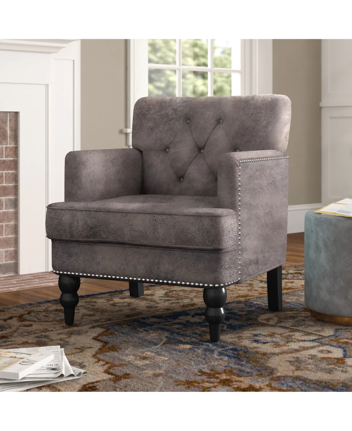 Click here for Streamdale Microfiber Club Chair with Nailhead Acc... prices