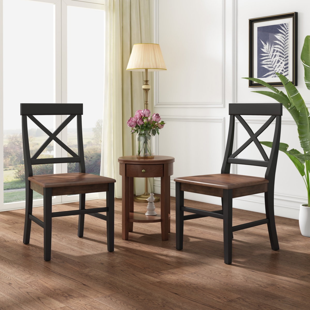 Click here for Streamdale Farmhouse Dining Chair Set (2) Rustic... prices