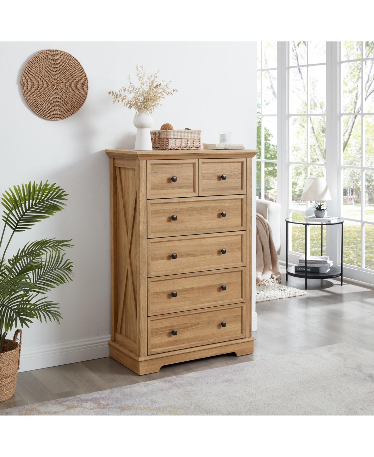 Click here for Streamdale 6-Drawer Tall Dresser (Oak) - Oak prices